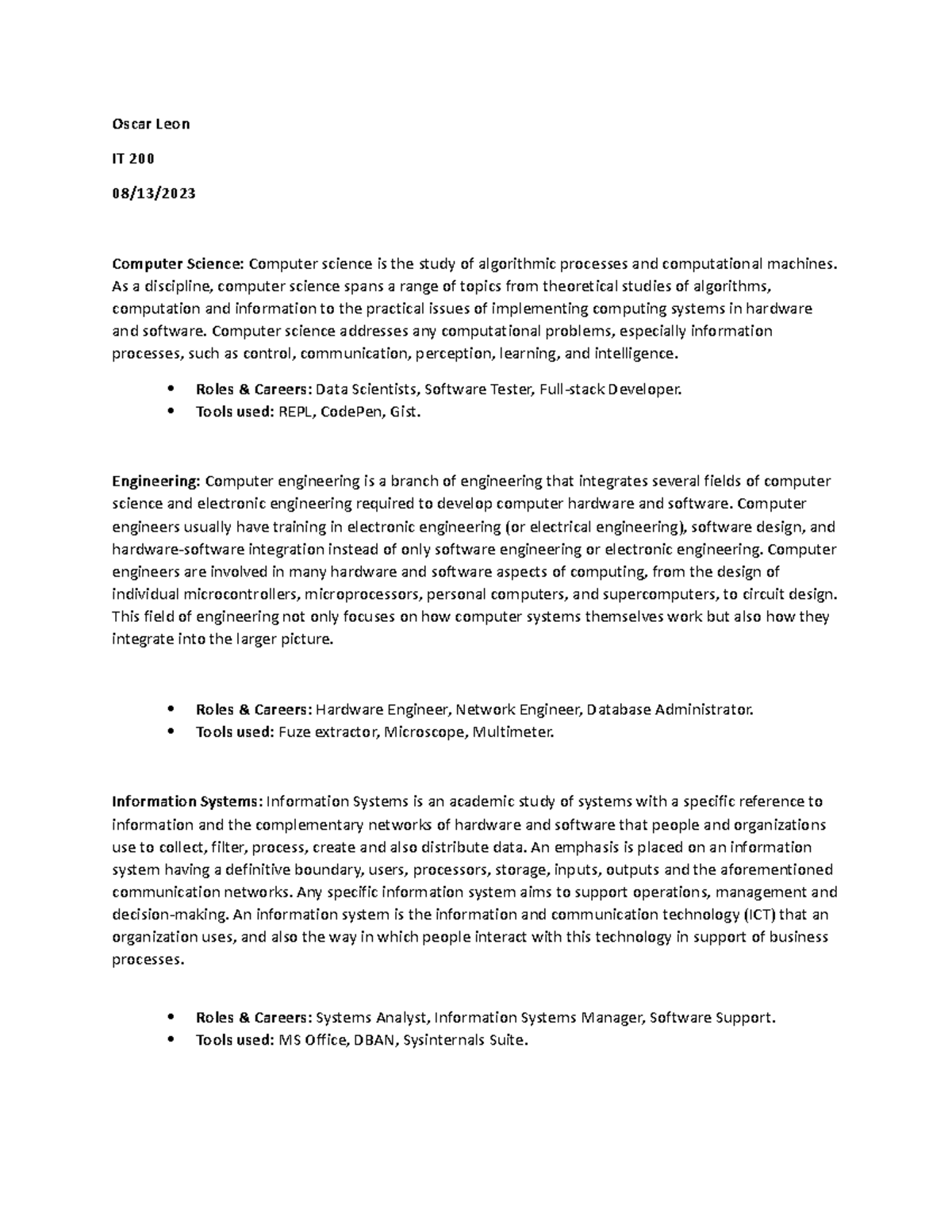 IT 200 7-2 Project - Move from door to door - Oscar Leon IT 200 08/13 ...
