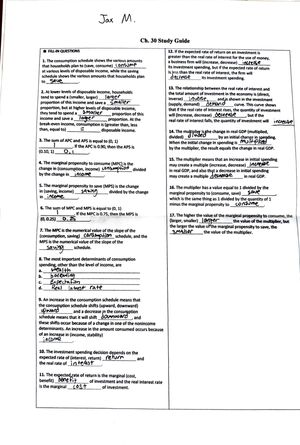 CH 3 Study Guide - Jnx (V\ ####### Ch. 3 Study Guide FILL-IN QUESTIONS ...