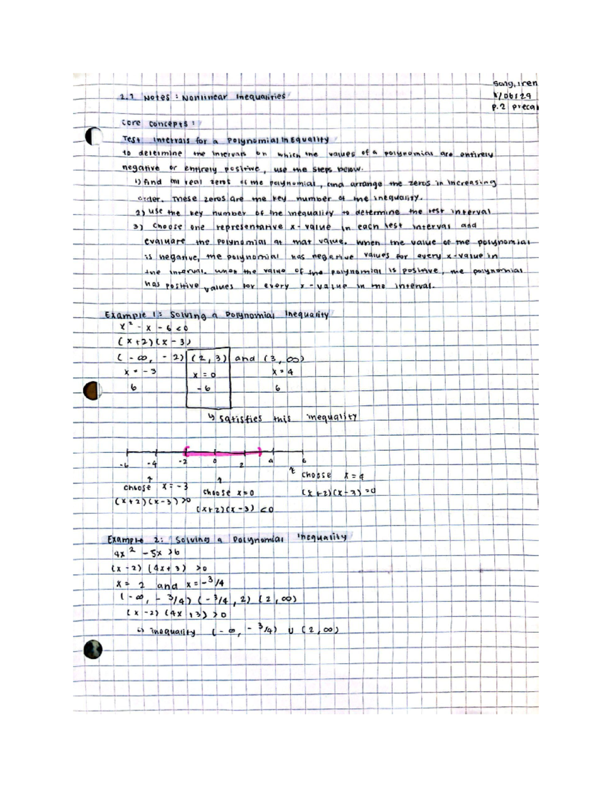 2.7 Nonlinear Inequalities - song,iren 2 Notes Nonlinear inequalities P ...
