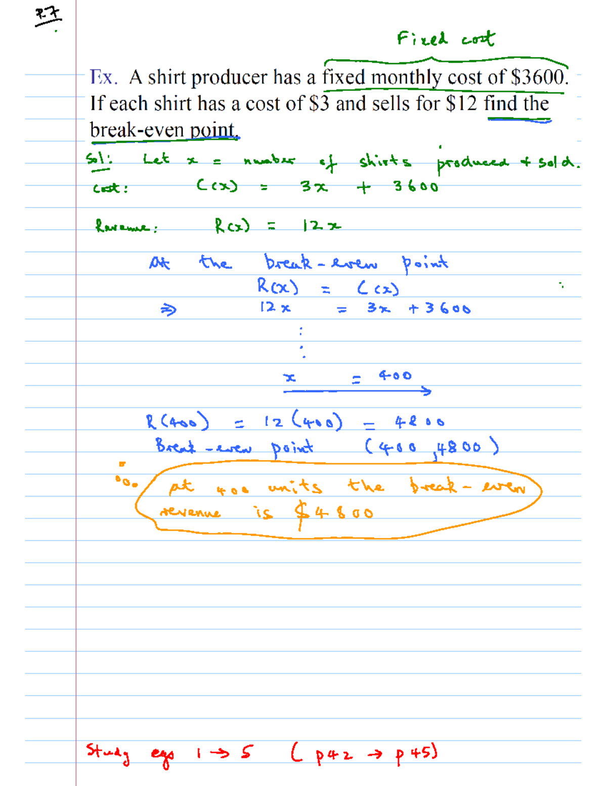 03 Linear functions and applications continued - MATH143 - Studocu