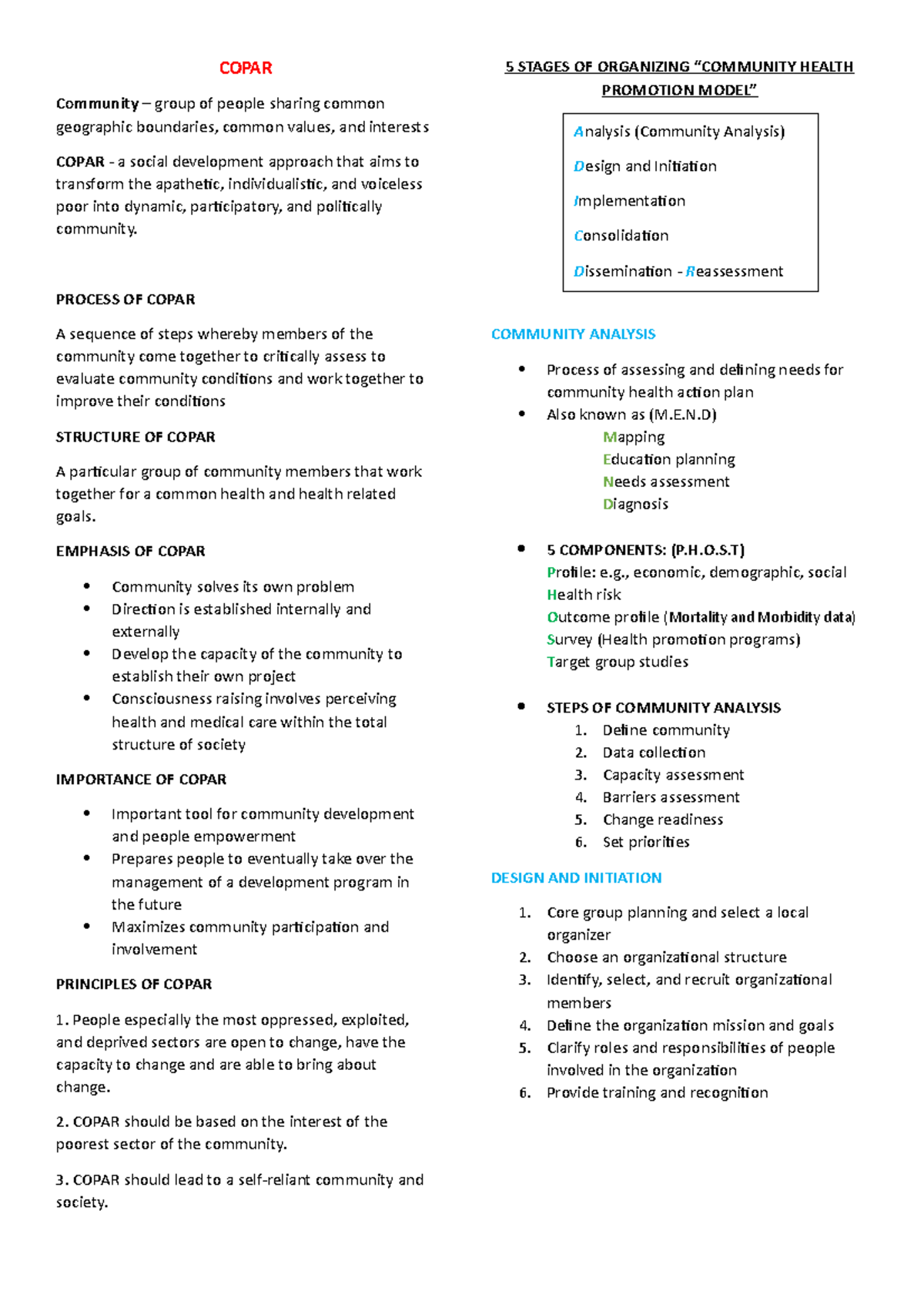 CHN- Reviewer - COPAR Community – group of people sharing common ...