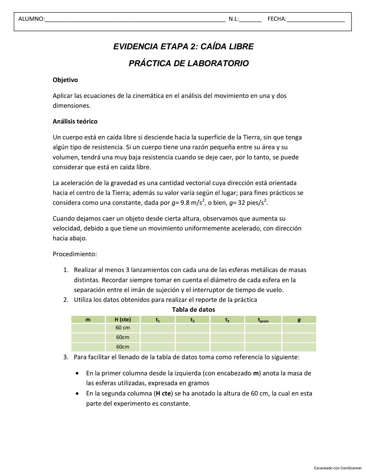 Evidencia Etapa 2 - repaso - Fisica - Studocu