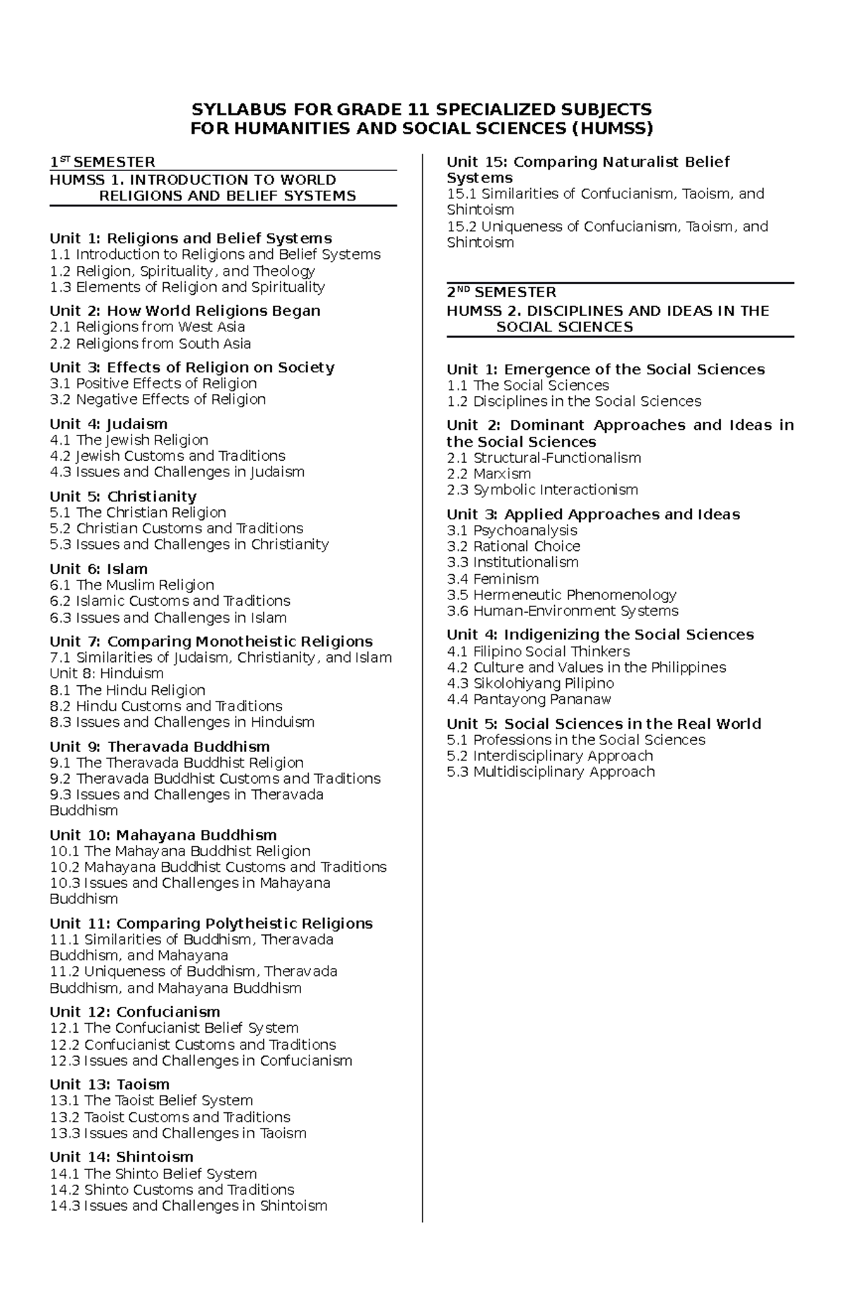 123 Specialized- Subjects- Syllabus - SYLLABUS FOR GRADE 11 SPECIALIZED ...