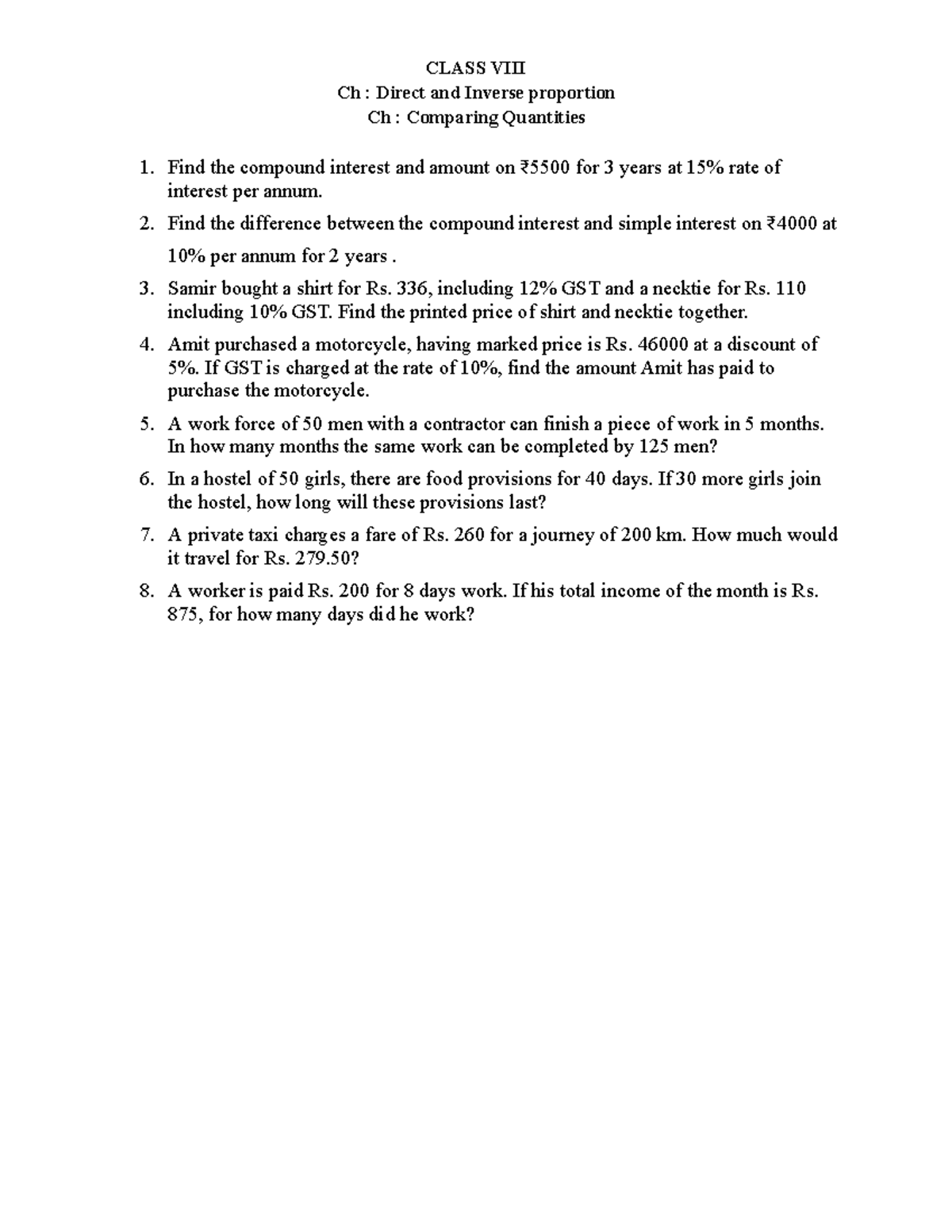 Practice sheets for maths extra questions for 8th class for more ...