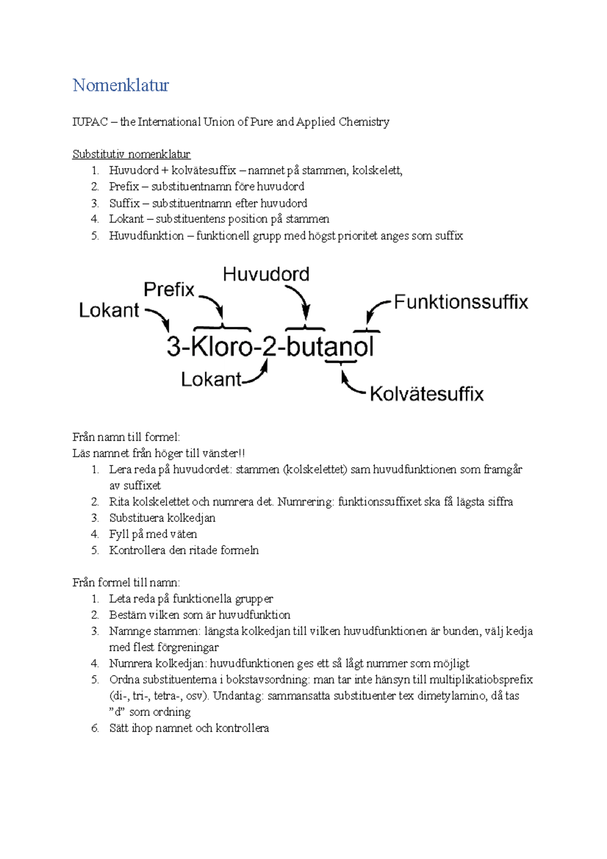 Nomenklatur - Nomenklatur IUPAC – the International Union of Pure and ...