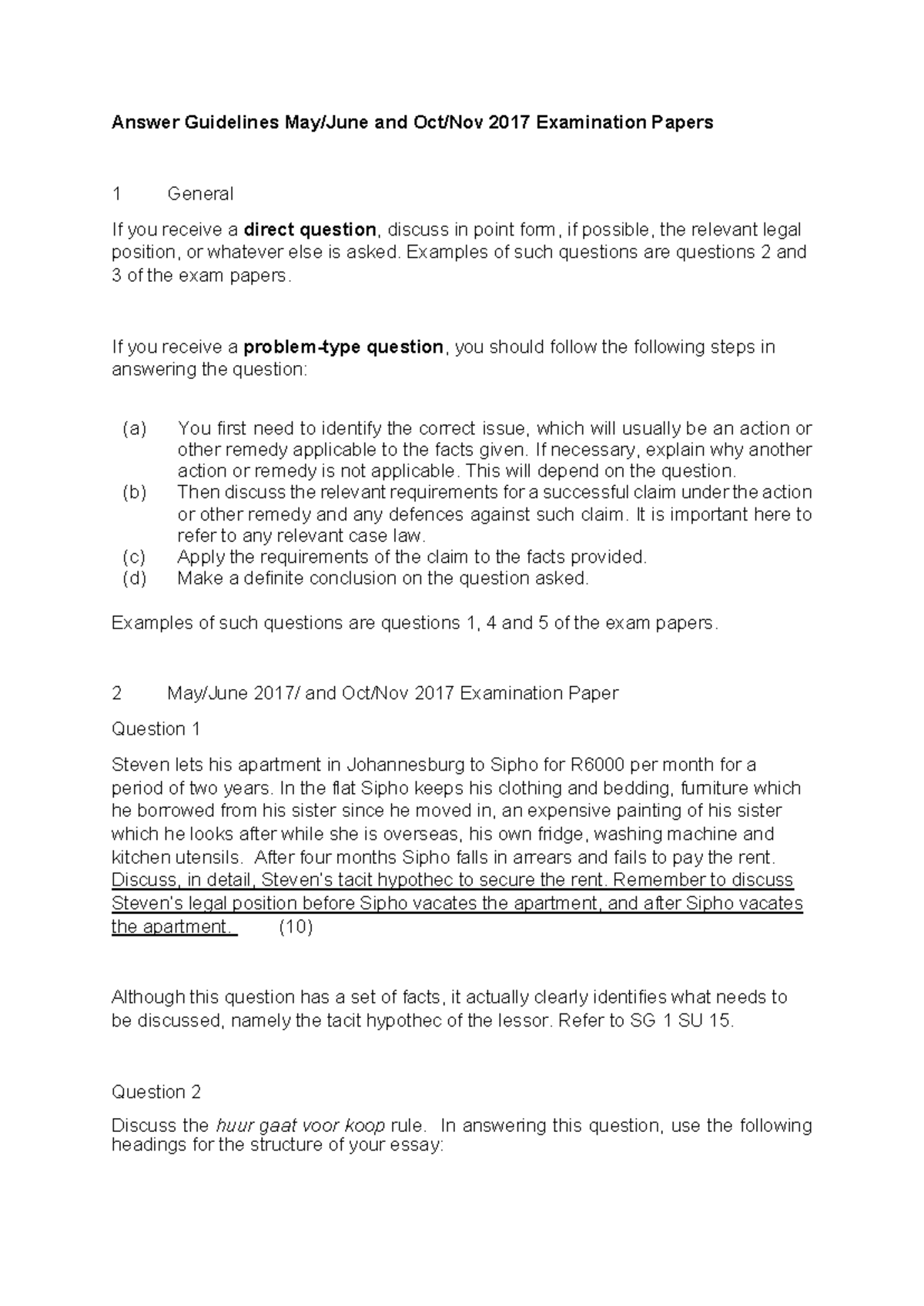 Answer Guidelines 2017 LPL4801 Exam Papers - Answer Guidelines May/June ...