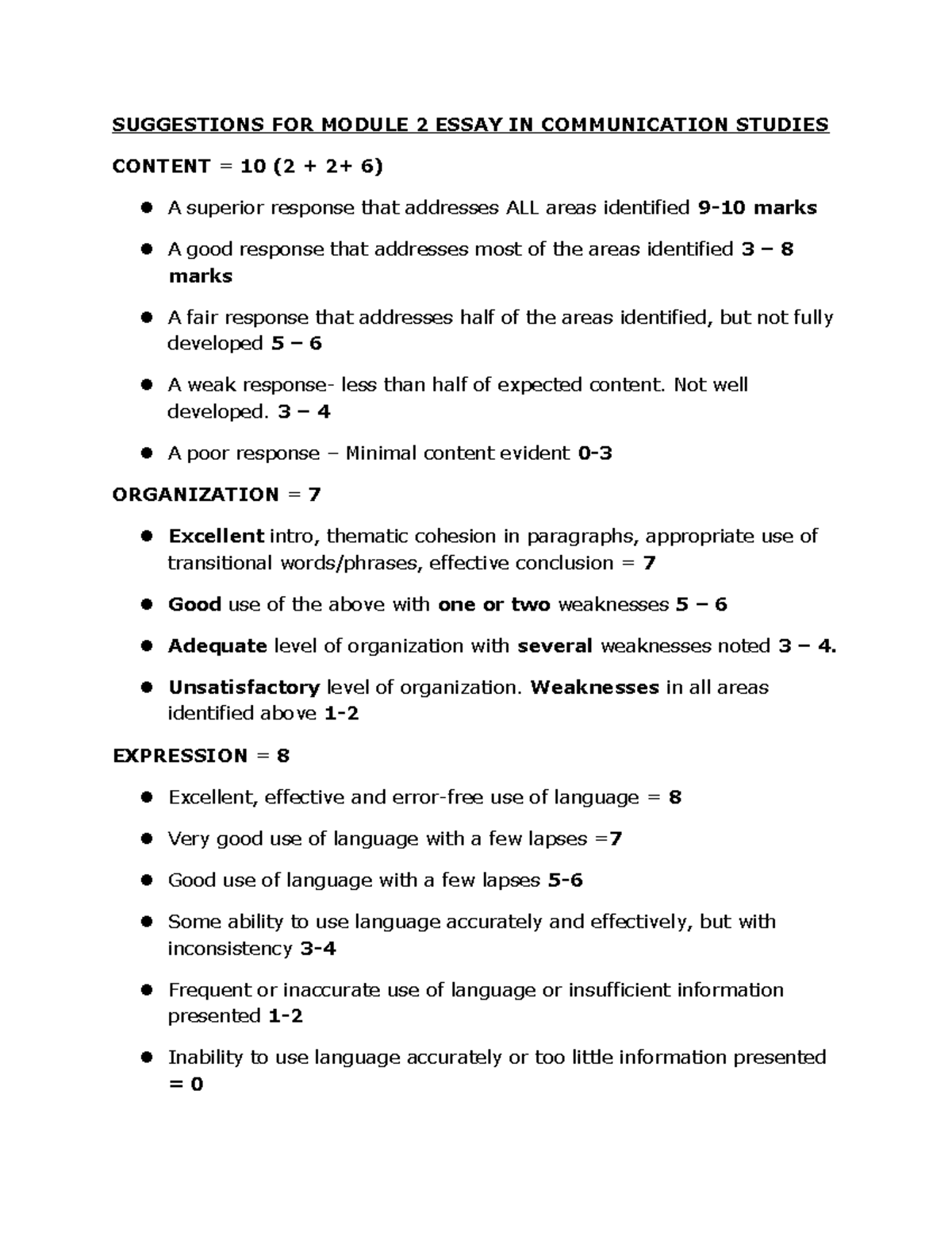 88589611 Suggestions for Module 2 Essay in Communication Studies for ...
