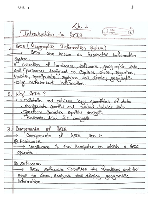 Gis exam - GIS note with important question solutions - Chapter 1 ...