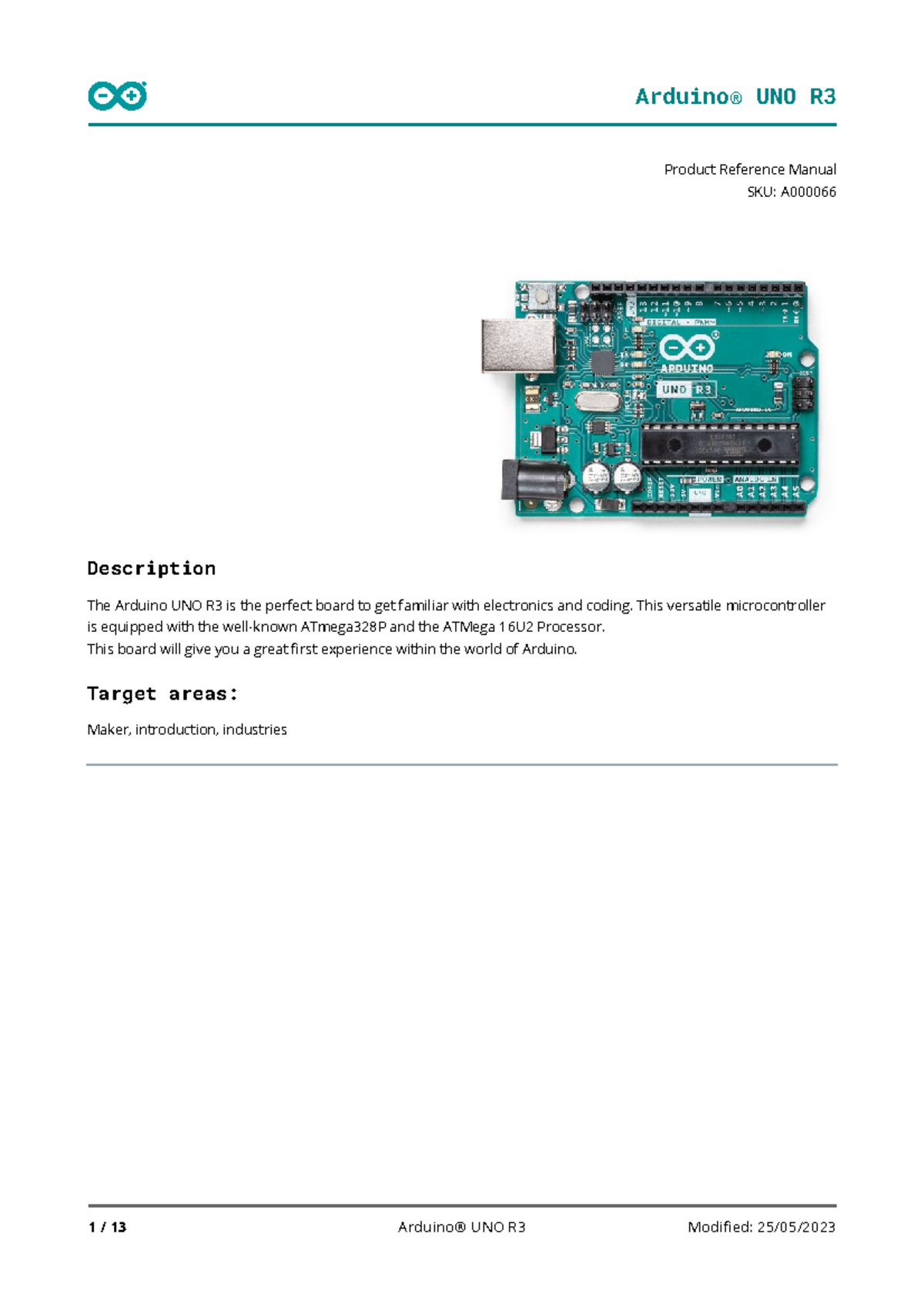 A000066-datasheet - arudiono datasheet - Product Reference Manual SKU ...