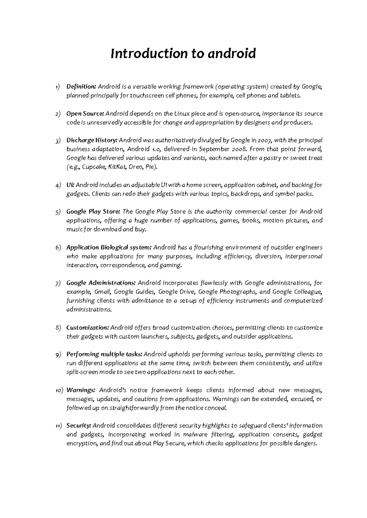 Introduction to android - Introduction to android Definition: Android ...