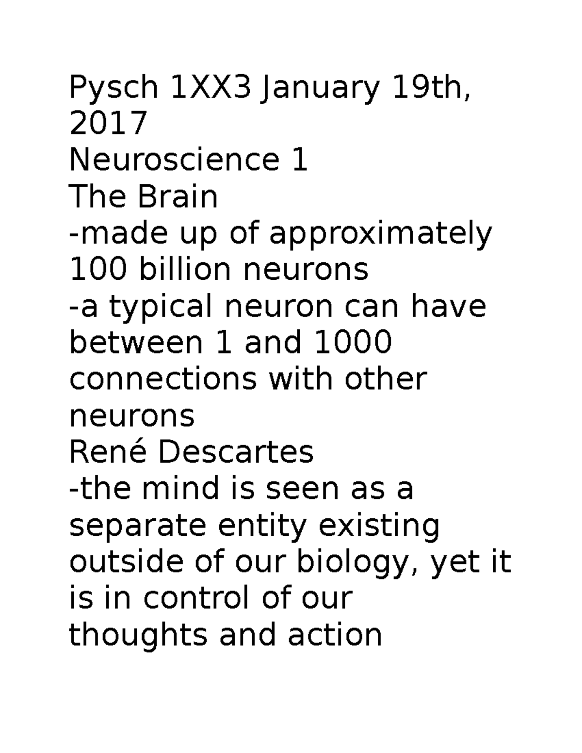 Week 3- Notes of Neuroscience 1 from web modules - Psych 1Nn3 ...