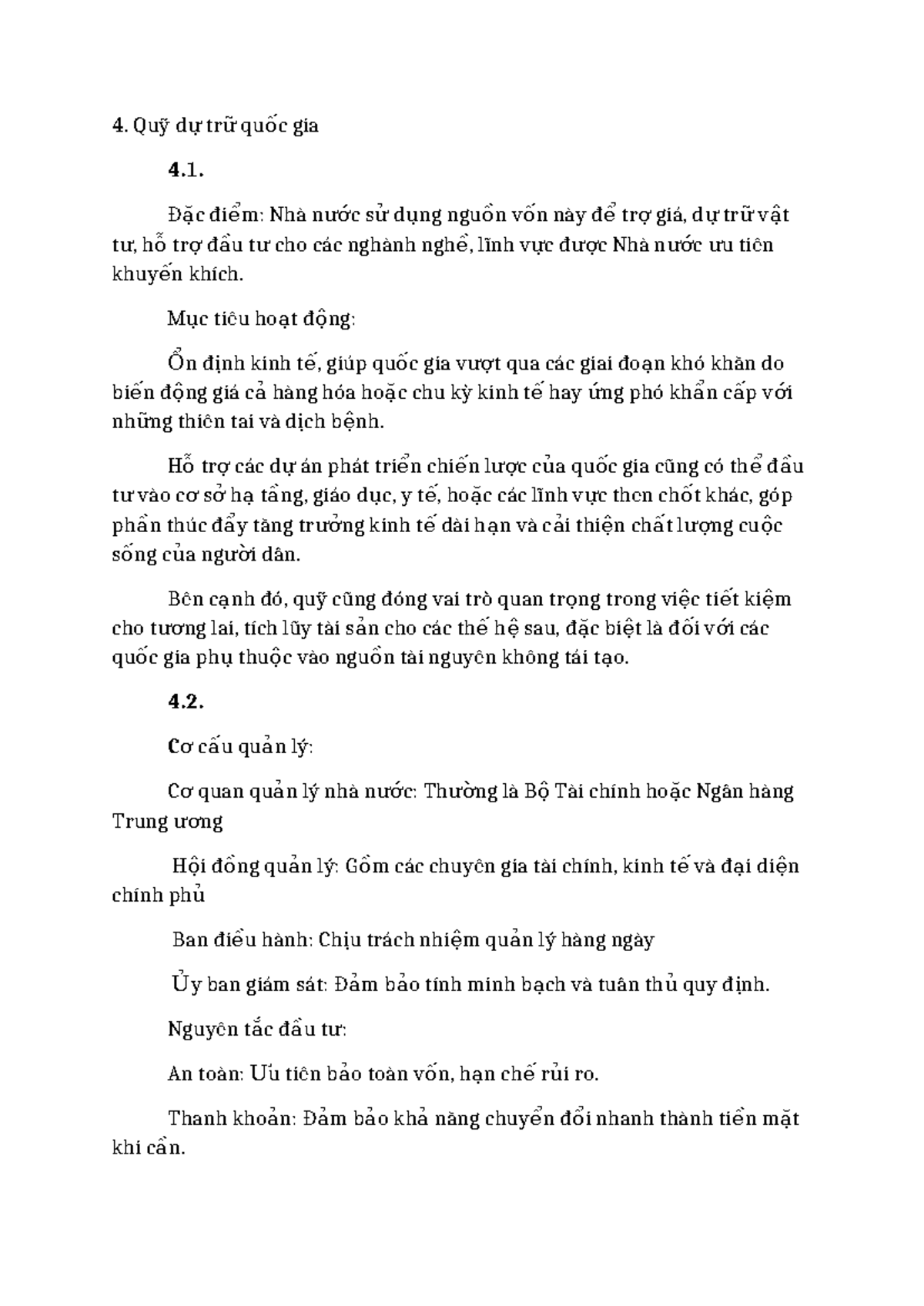 Quydutruquocgia - quy du tru quoc gia - Quỹ d ự tr ữ qu ốc gia 4. Đ c điặ ểm: Nhà n ước s ử d ...