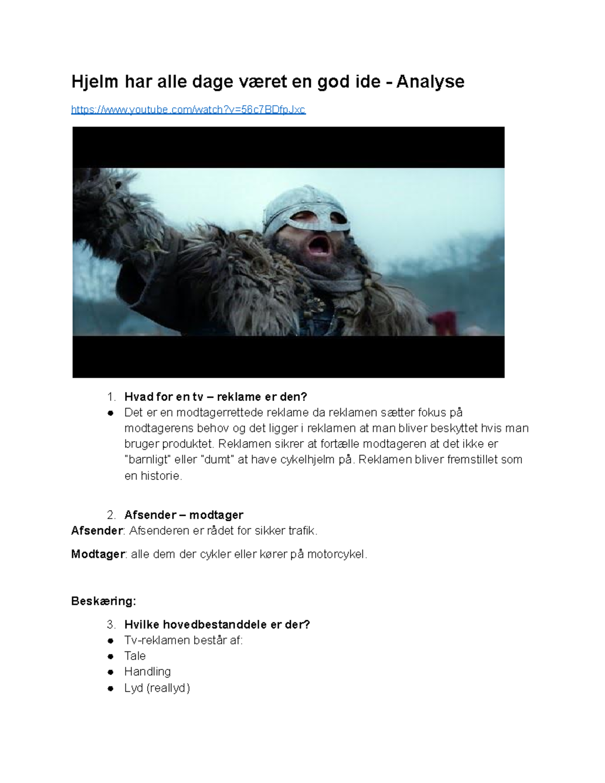 Hjelm har alle dage været en god ide - Analyse - Hjelm har alle dage ...