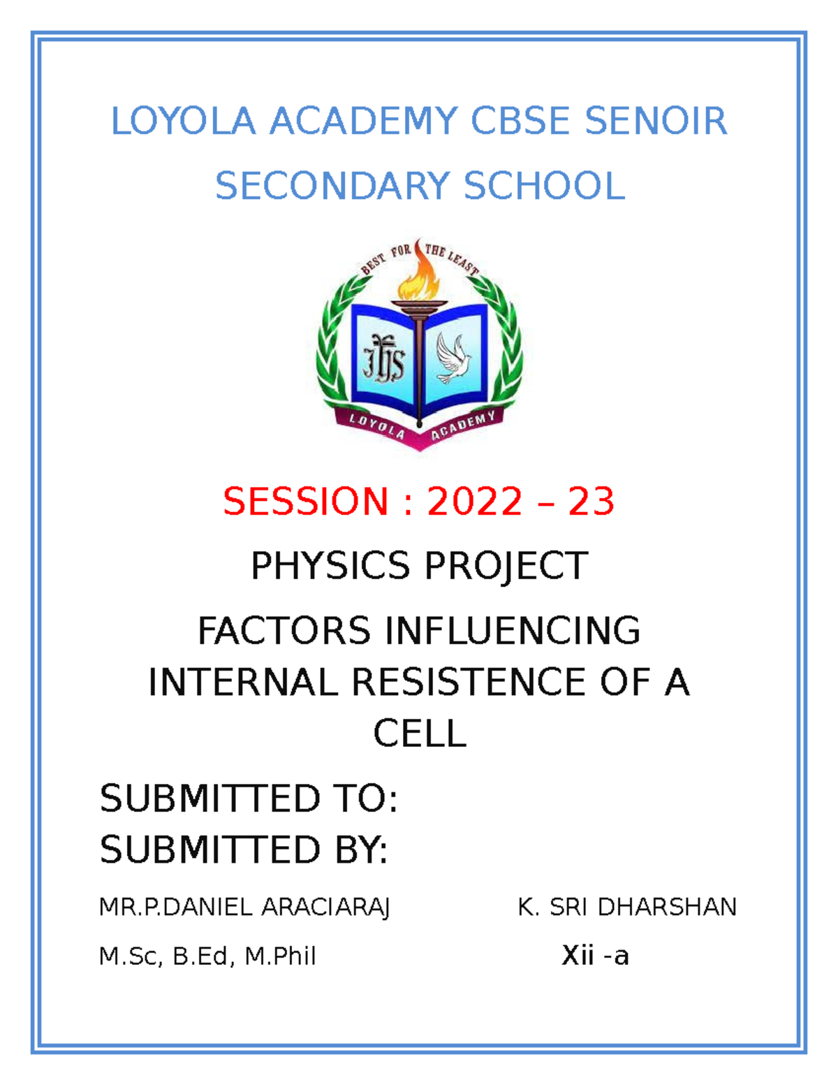 BASE FORM 1 - https - LOYOLA ACADEMY CBSE SENOIR SECONDARY SCHOOL ...