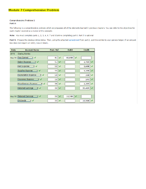 Module 7 Problem Set - ACC201 - MODULE 7 PROBLEM SET - Studocu