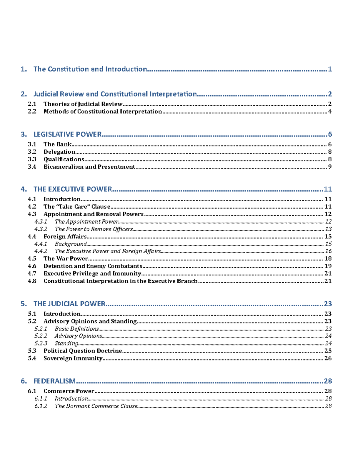 Outline - Con Law - 1. The Constitution and - Studocu