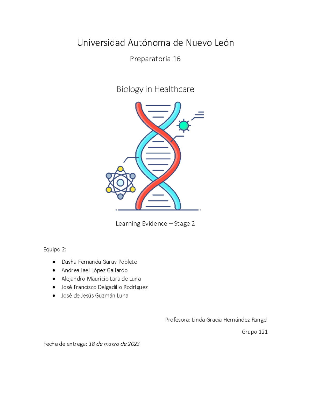 EV E2 Team 2 Bio Sal - Evidencia Etapa 2 - Biología en la Salud ...