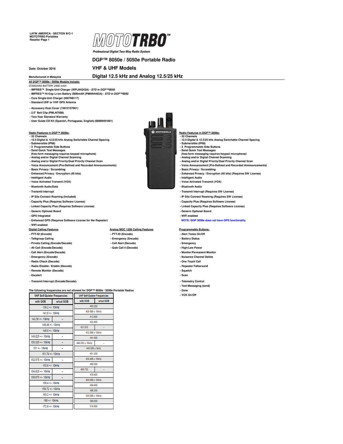 DGP 8050e - apuntes - DGP™ 8050e / 5050e Portable Radio VHF & UHF ...