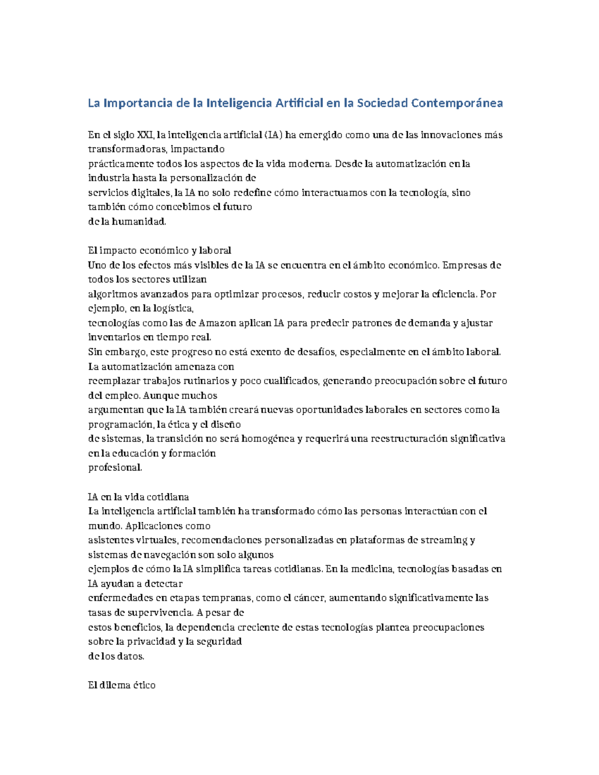 Importancia de la IA - info - La Importancia de la Inteligencia ...