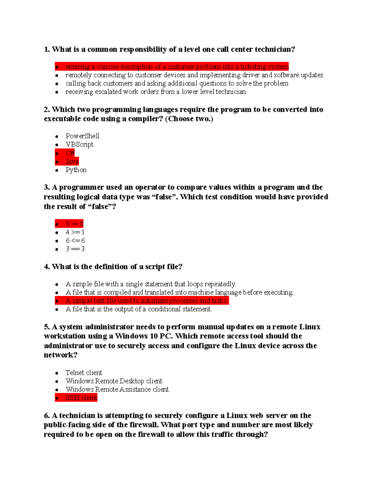 Chapter 14 - it essentials practice questions with solutions - 1. What is a common ...