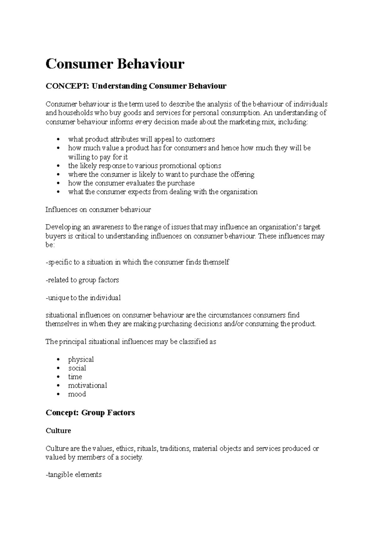 Consumer Behaviour - Consumer Behaviour CONCEPT: Understanding Consumer ...