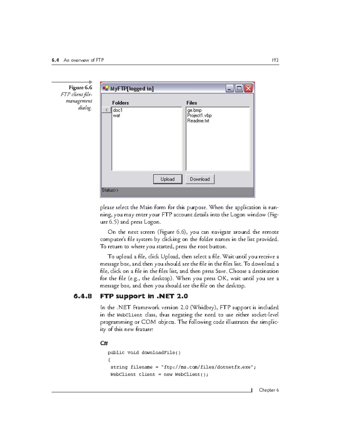 Network Programming in Dot NET With C Sharp(17) - 6 An overview of FTP 193 Chapter 6 please ...