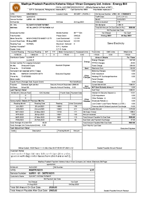N3857016311 - Madhya Pradesh Paschim Kshetra Vidyut Vitran Company Ltd ...