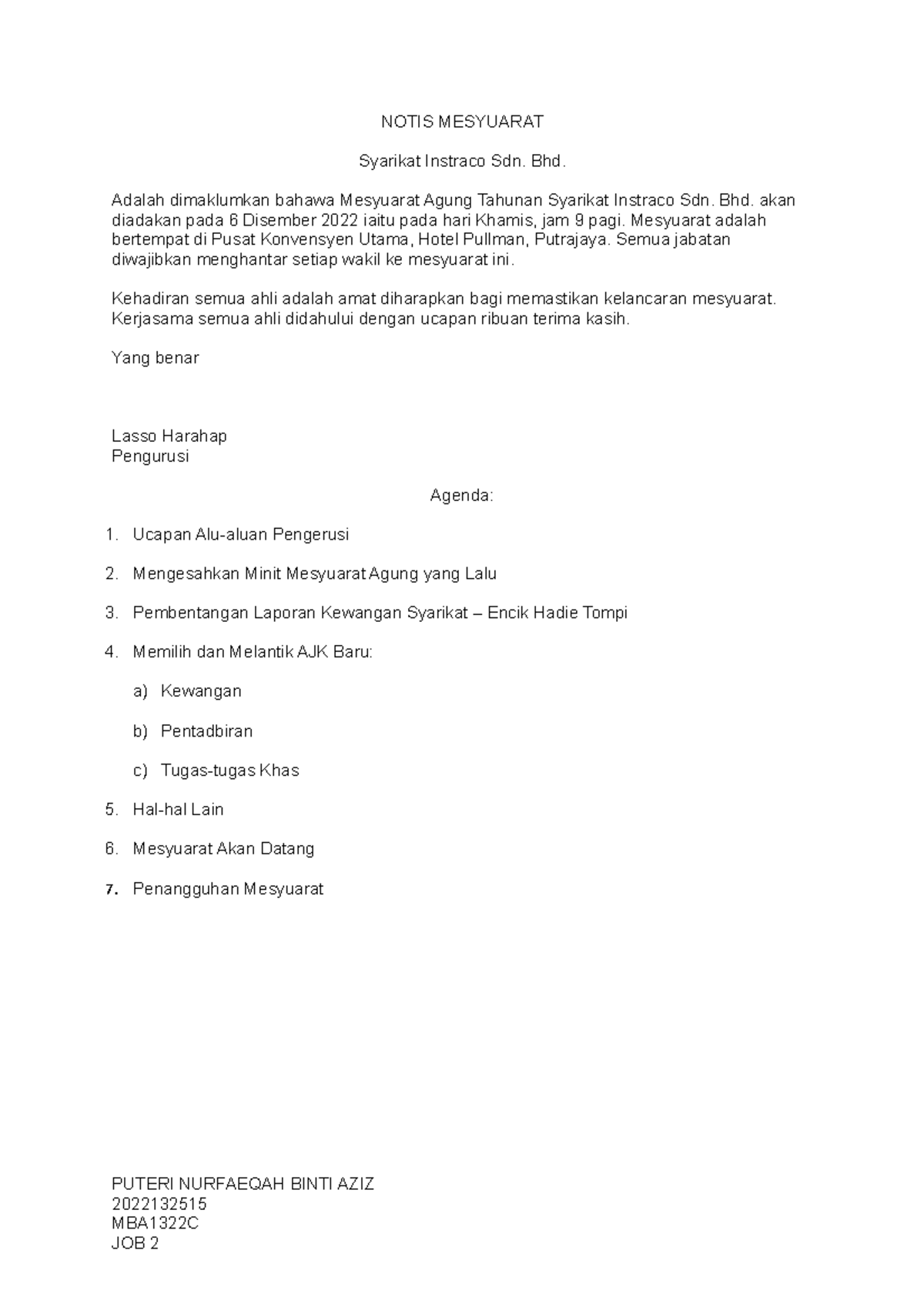 Notice OF Meeting JOB 2 - OBM202 - NOTIS MESYUARAT Syarikat Instraco ...