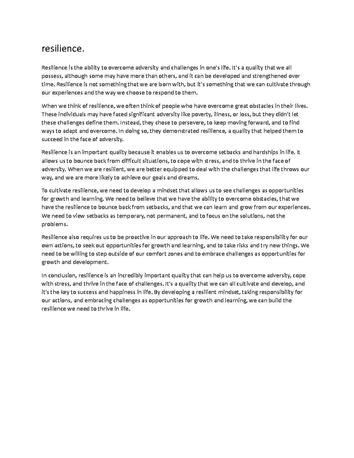 Resilience - resilience. Resilience is the ability to overcome ...