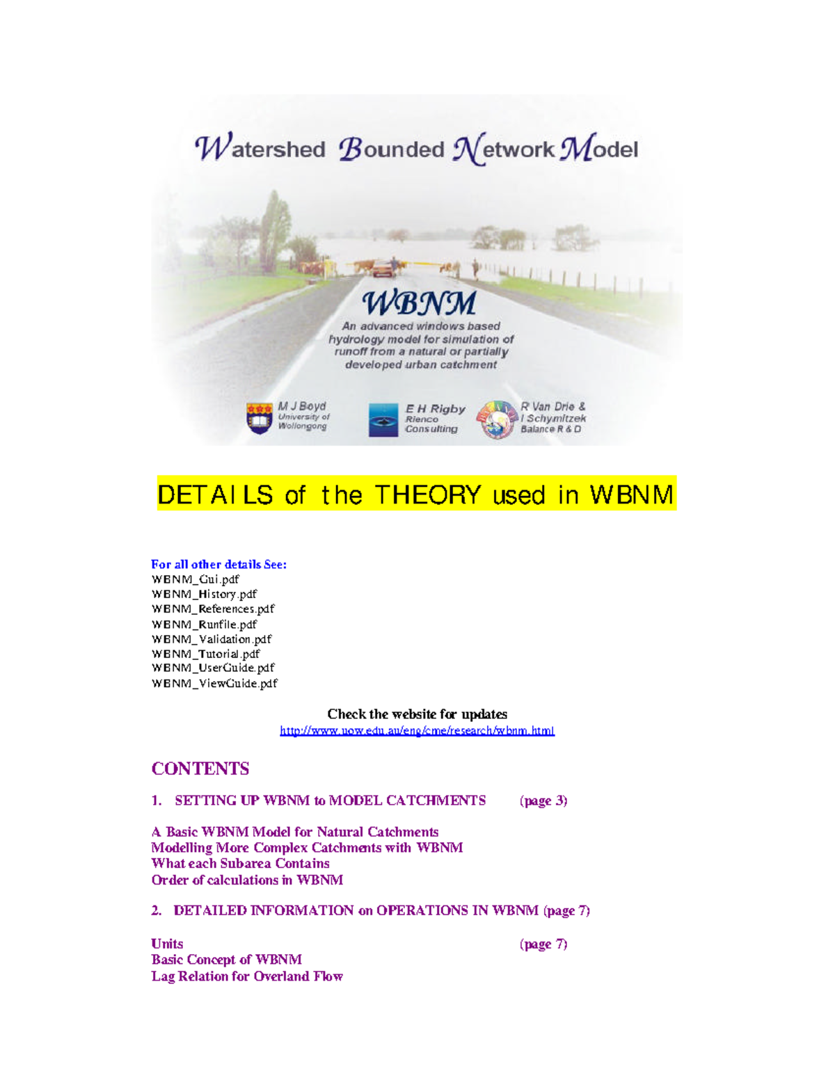 WBNM Theory - Flood modelling software resources-20170505 - DETAILS of ...