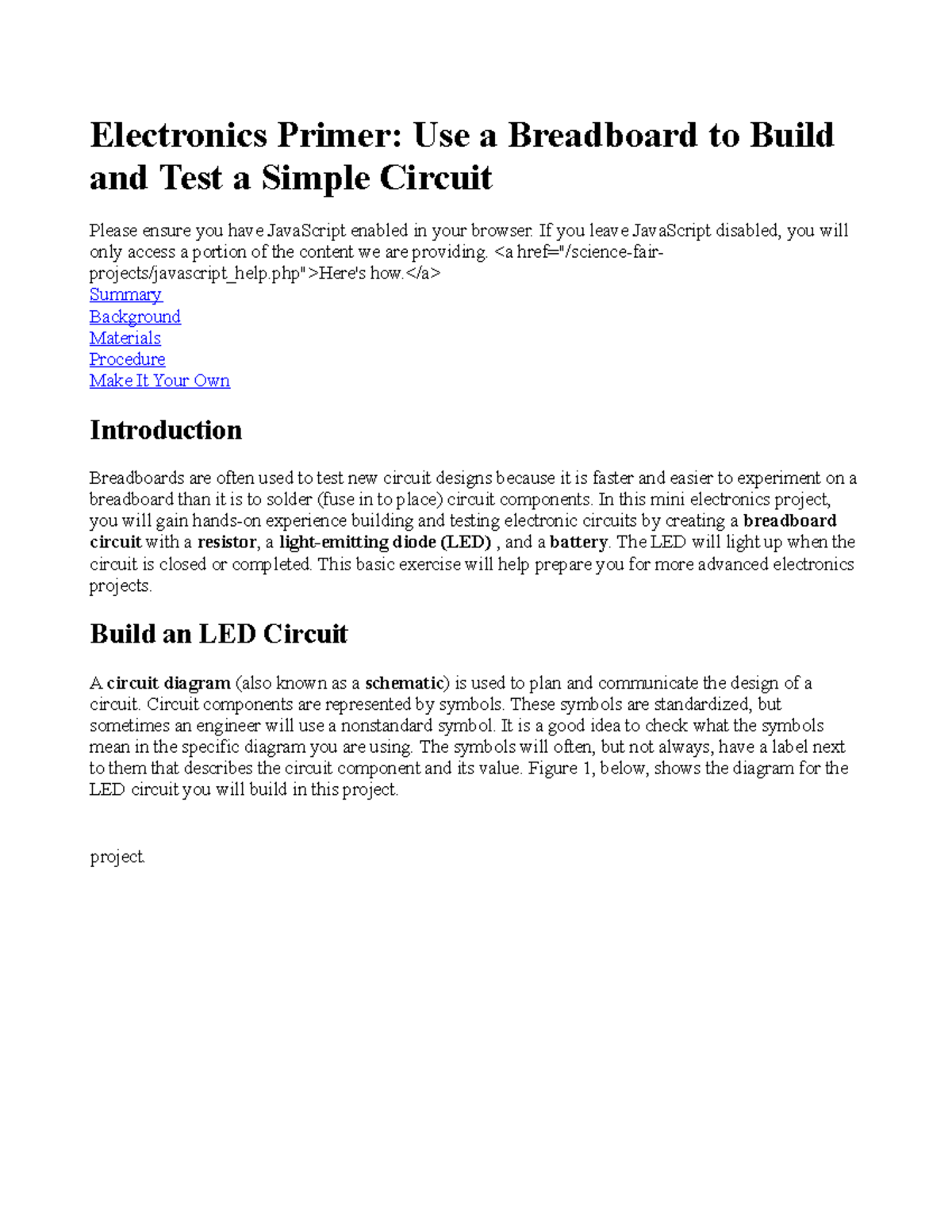 Electronics Primer 2 - If you leave JavaScript disabled, you will only ...