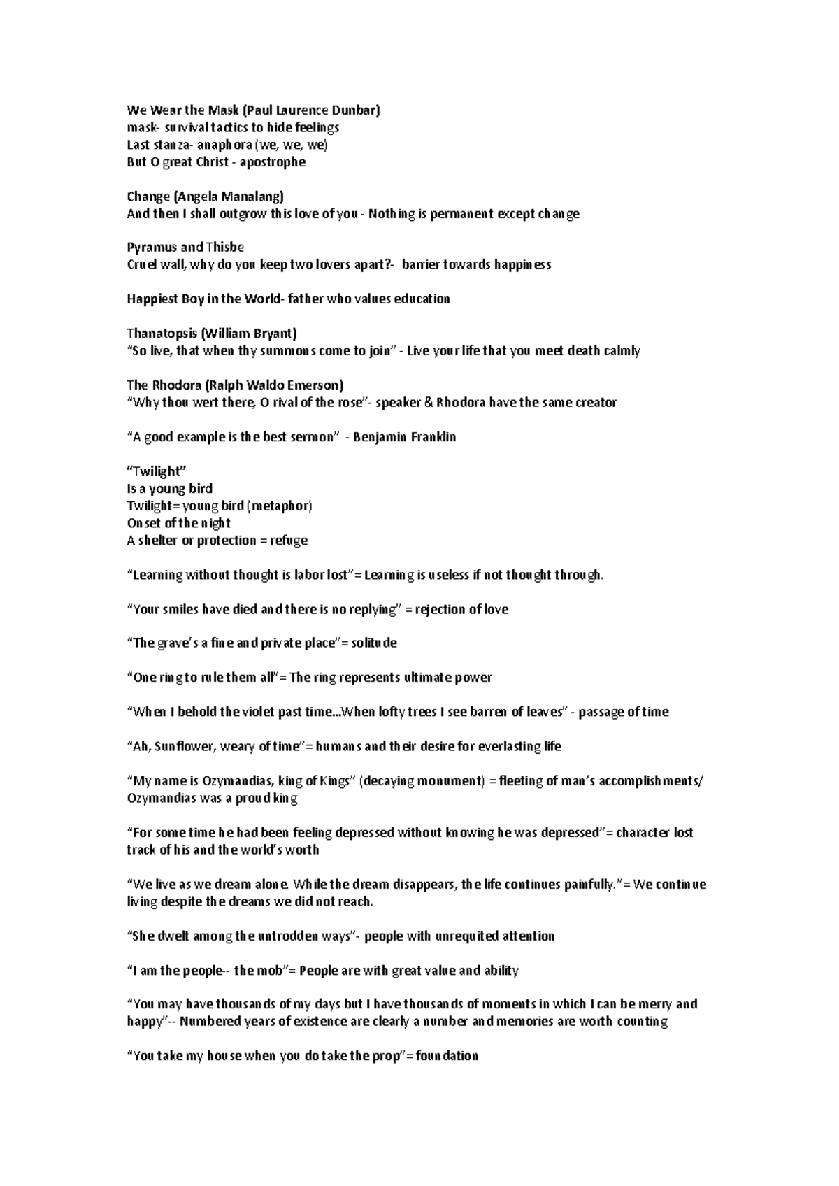 Excerpts for English - We Wear the Mask (Paul Laurence Dunbar) mask ...