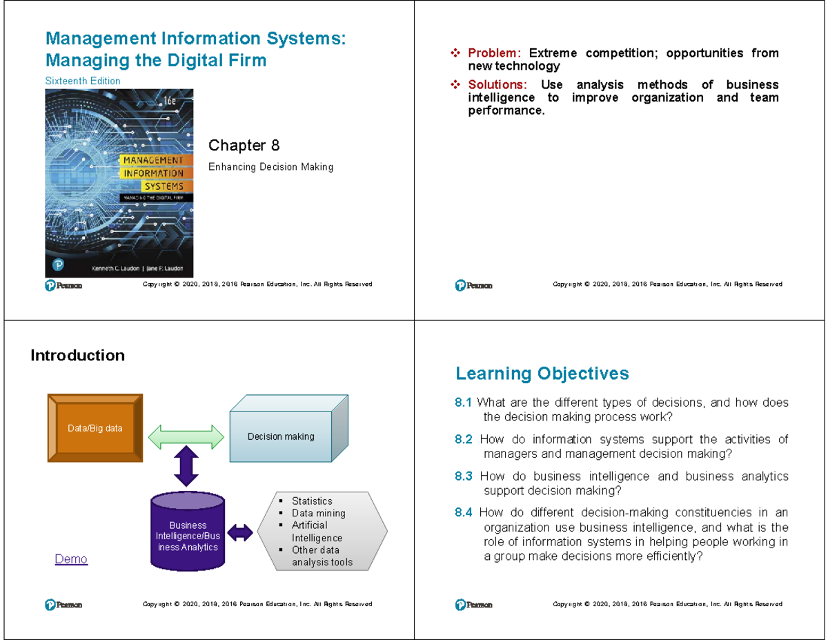 Lecture 8 - 1234 - Management Information Systems: Managing the Digital Firm Sixteenth Edition ...
