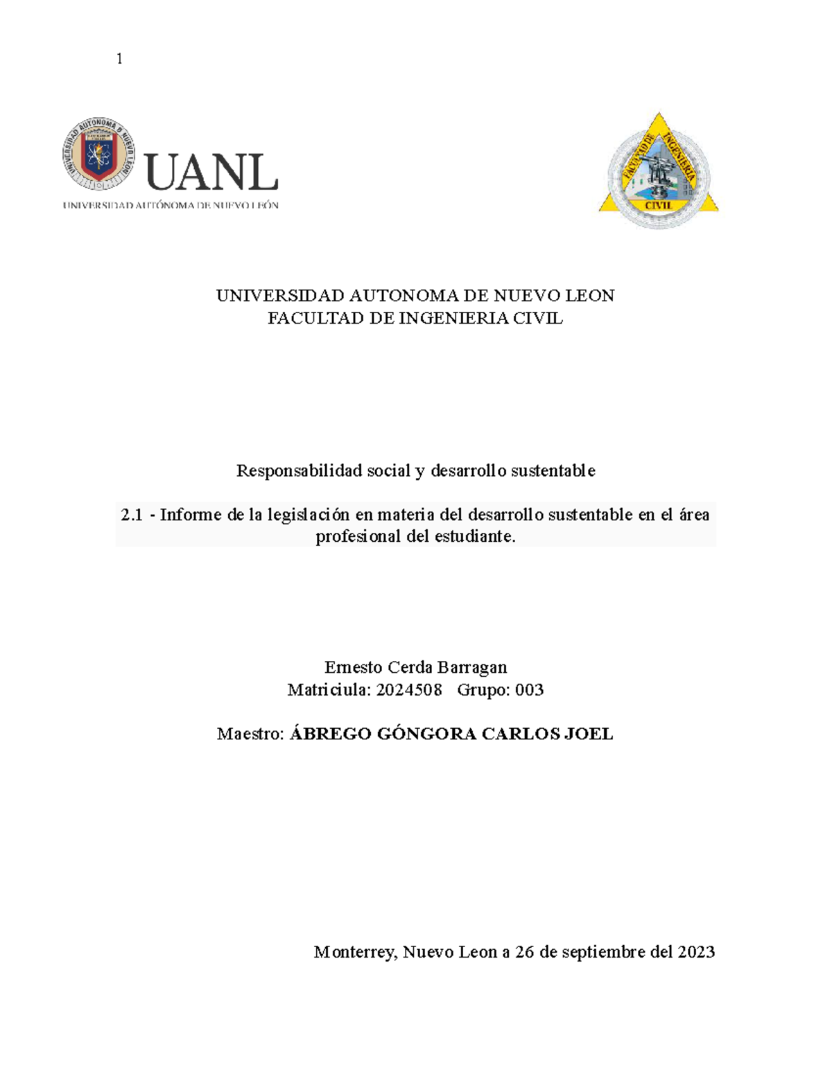 E2 Cerda Barragan - Te sirve para la facu de ing civil - UNIVERSIDAD ...