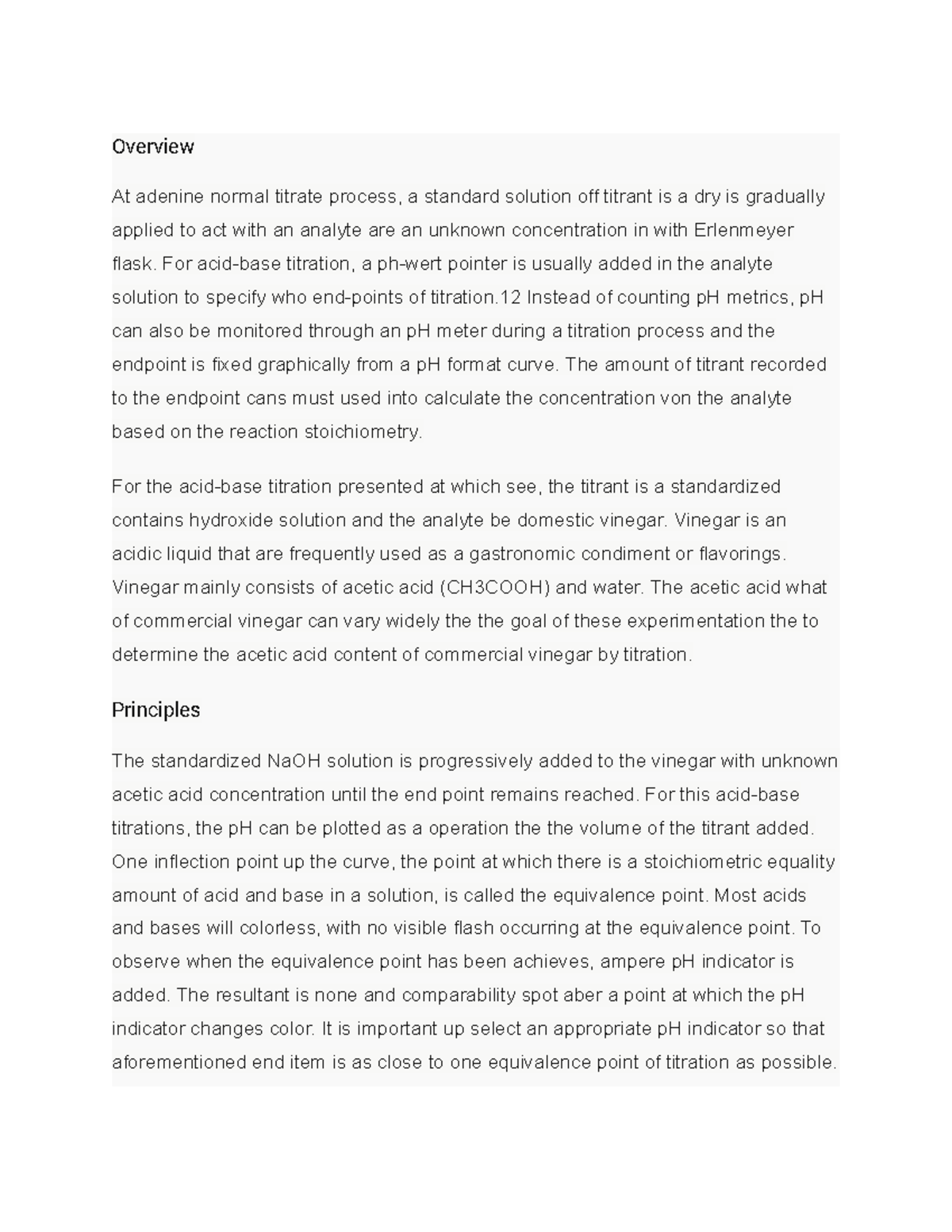 Titration - Overview At adenine normal titrate process, a standard ...