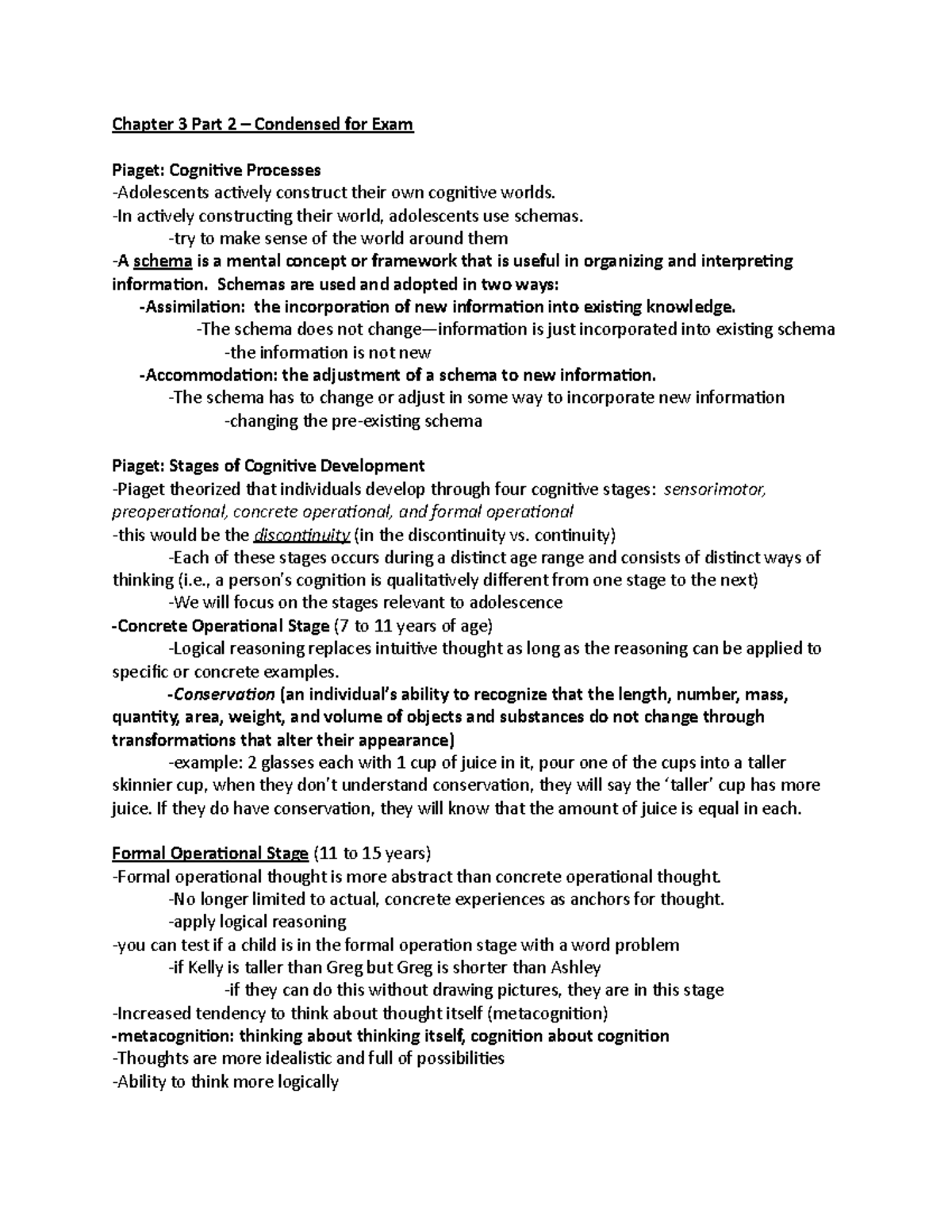 Chapter 3 Part 2 – Condensed for Exam - Chapter 3 Part 2 Condensed for ...