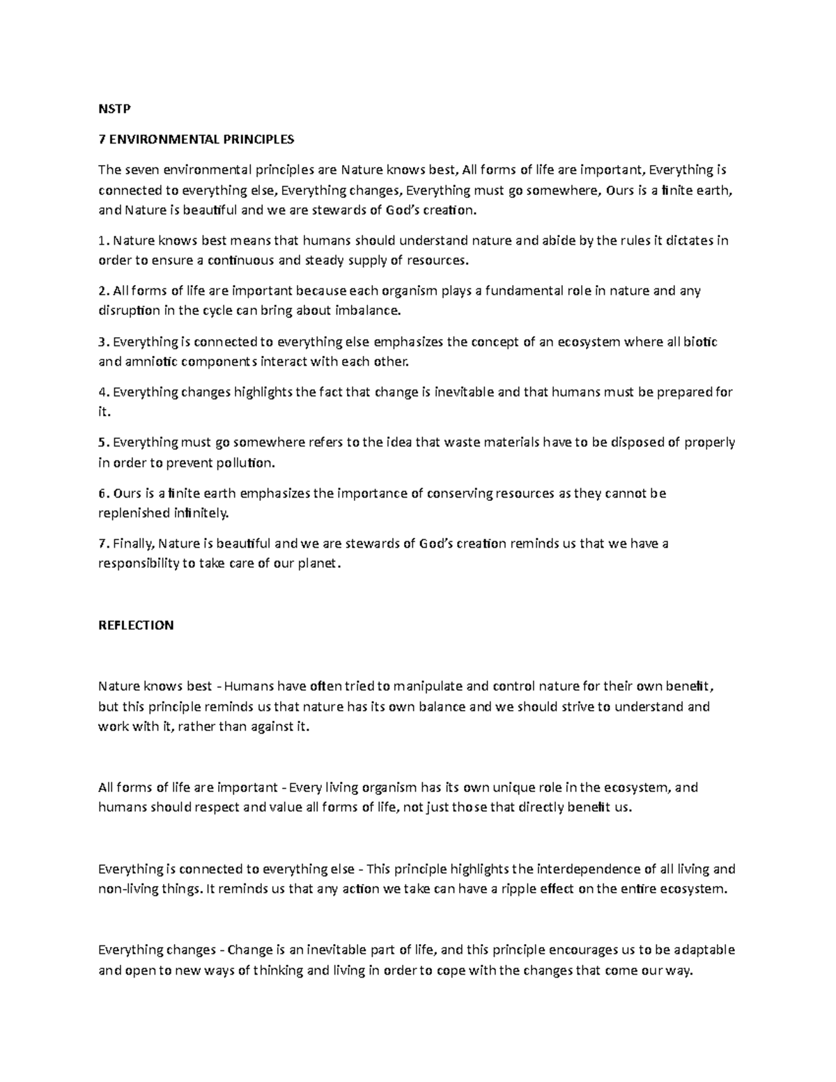 Document (8) - 7 environmental principles - NSTP 7 ENVIRONMENTAL ...