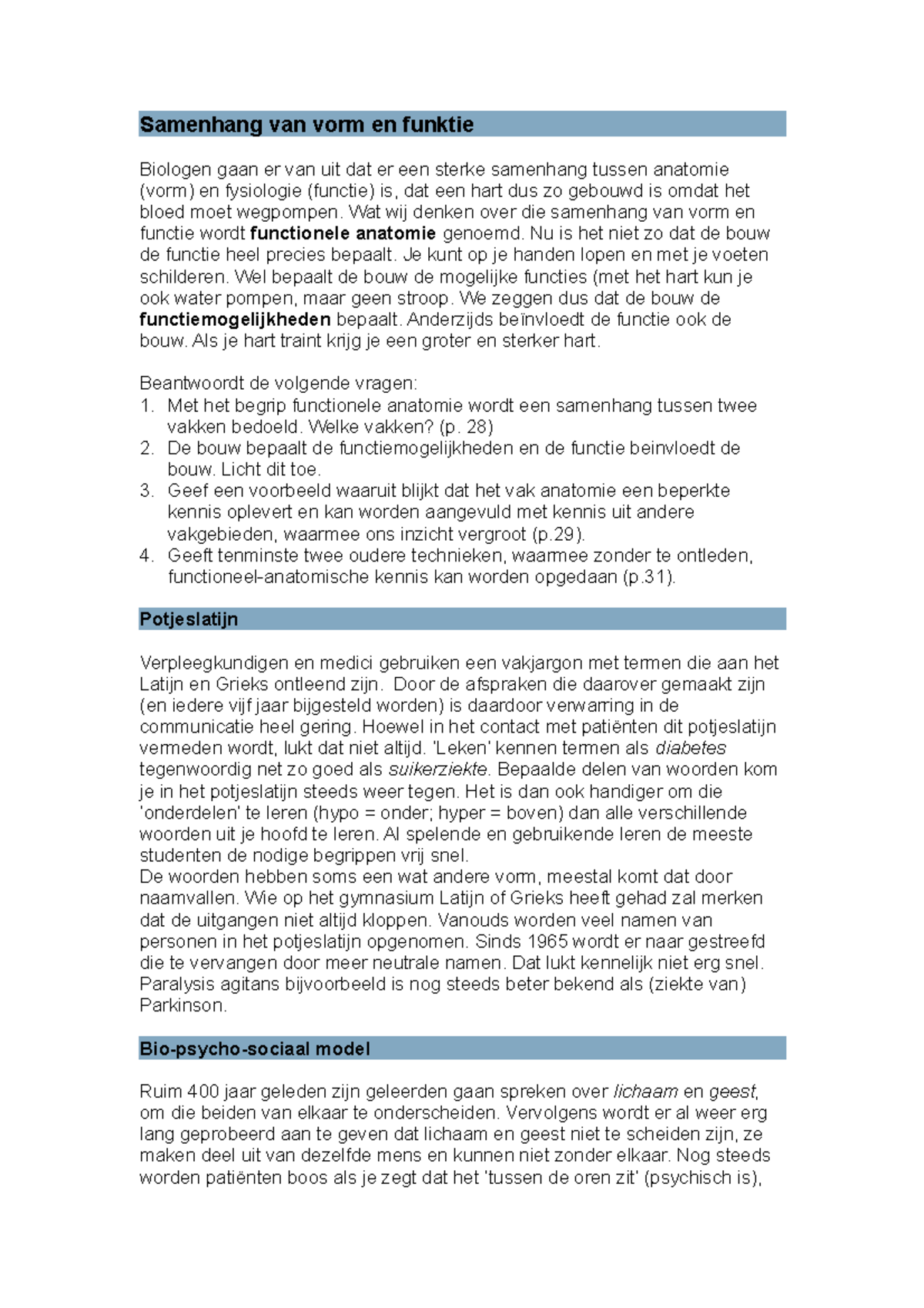 Samenhang van vorm en funktie-1 - Samenhang van vorm en funktie ...