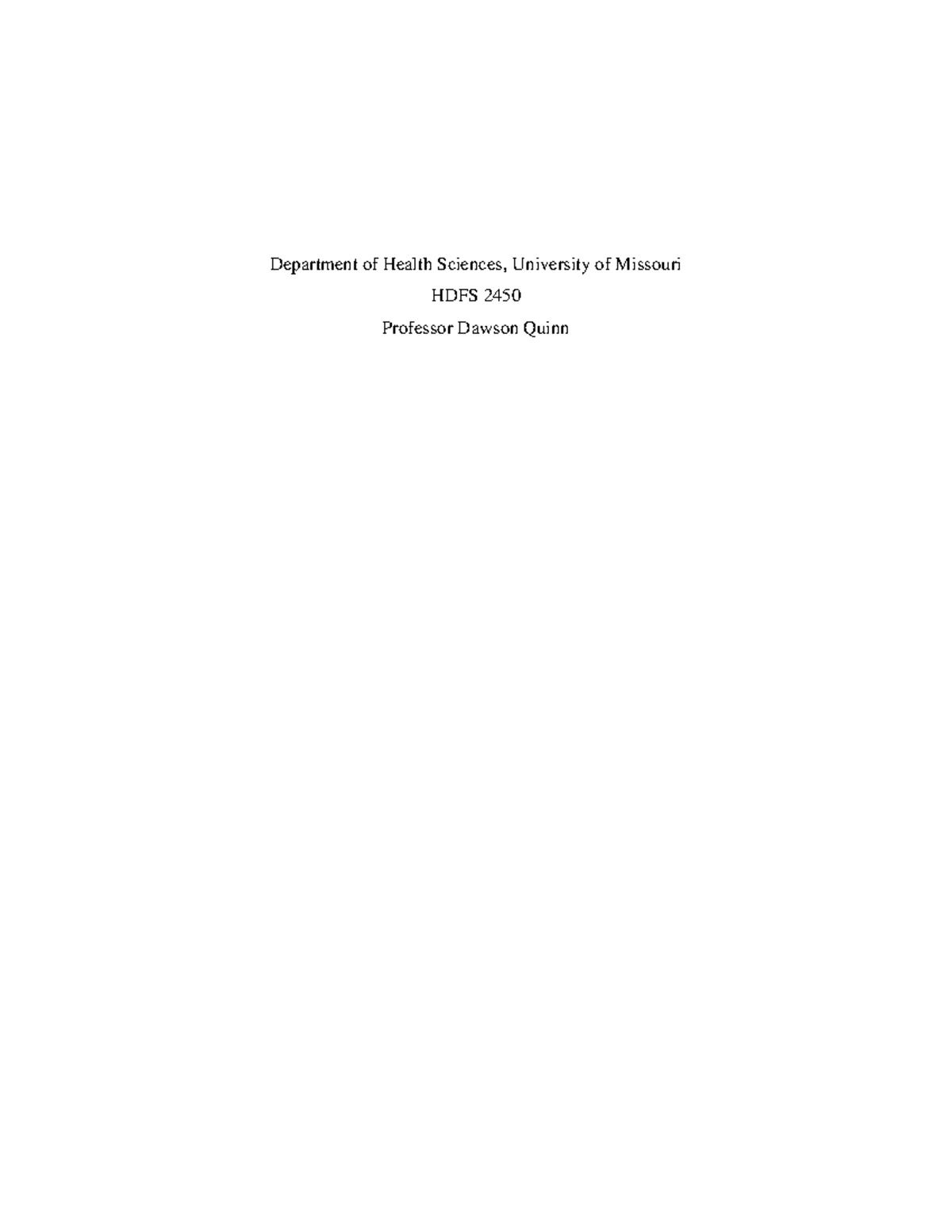 Writing Assignment 3 - Department of Health Sciences, University of ...