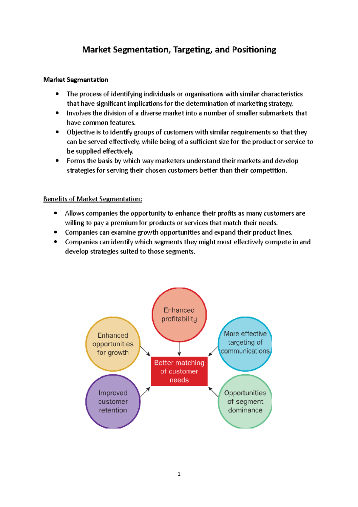 Market Segmentation, Targeting and Positioning - Chapter 5 - Market Segmentation, Targeting, and ...