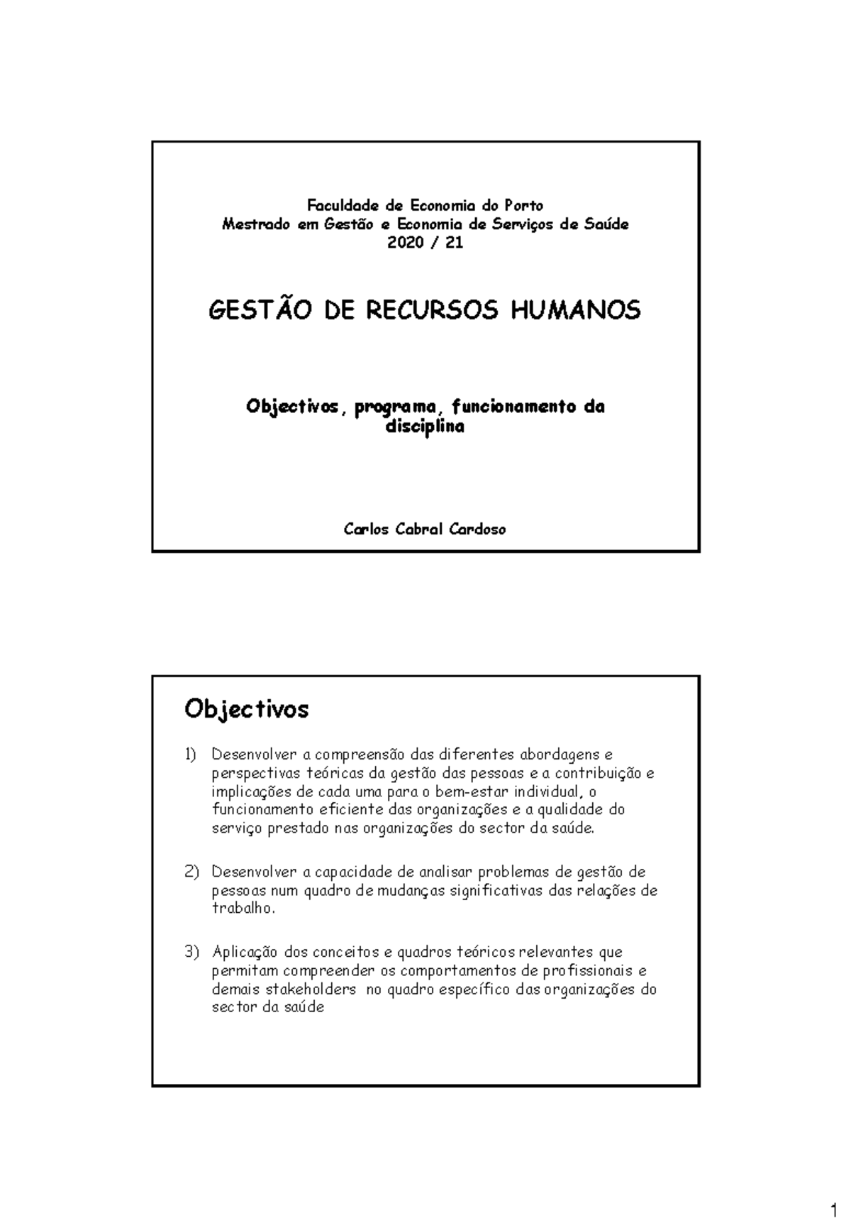 Mgess GRH apr Fev2021 1 - Lecture notes 1 - Faculdade de Economia do ...