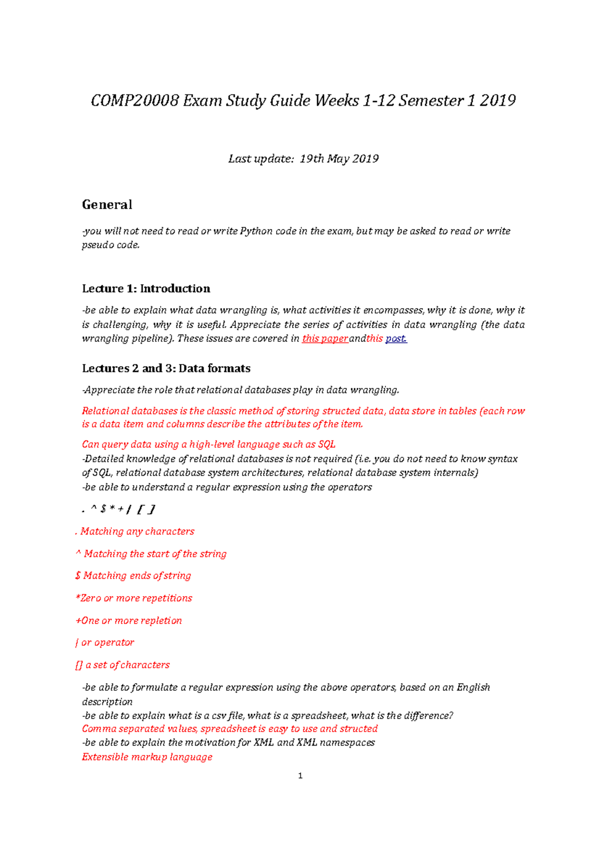 Guide-2019 - Summary Elements of Data Processing - Exam Study Guide ...