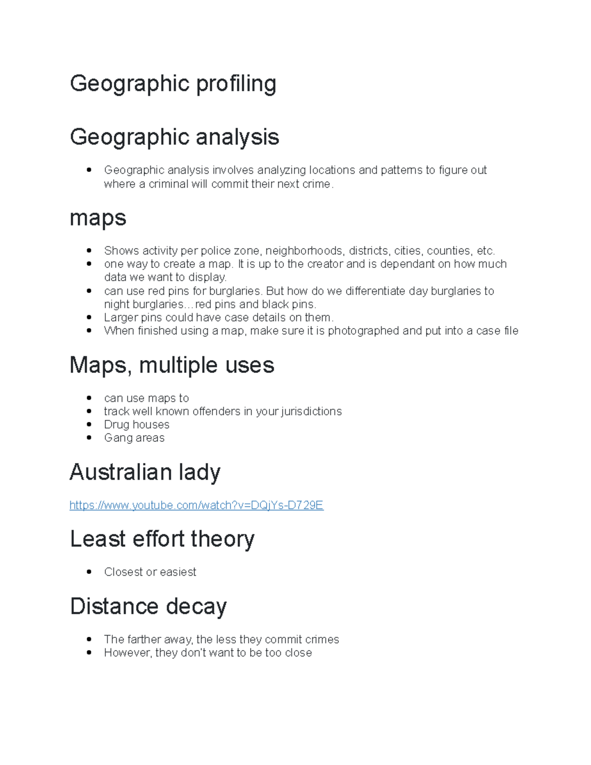 Geo prof - french - Geographic profiling Geographic analysis Geographic ...