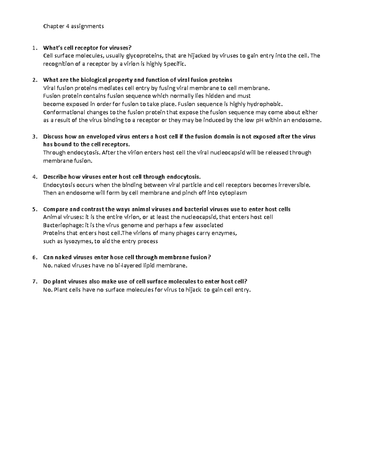 Chapter 4 assignment answer - Chapter 4 assignments What’s cell ...