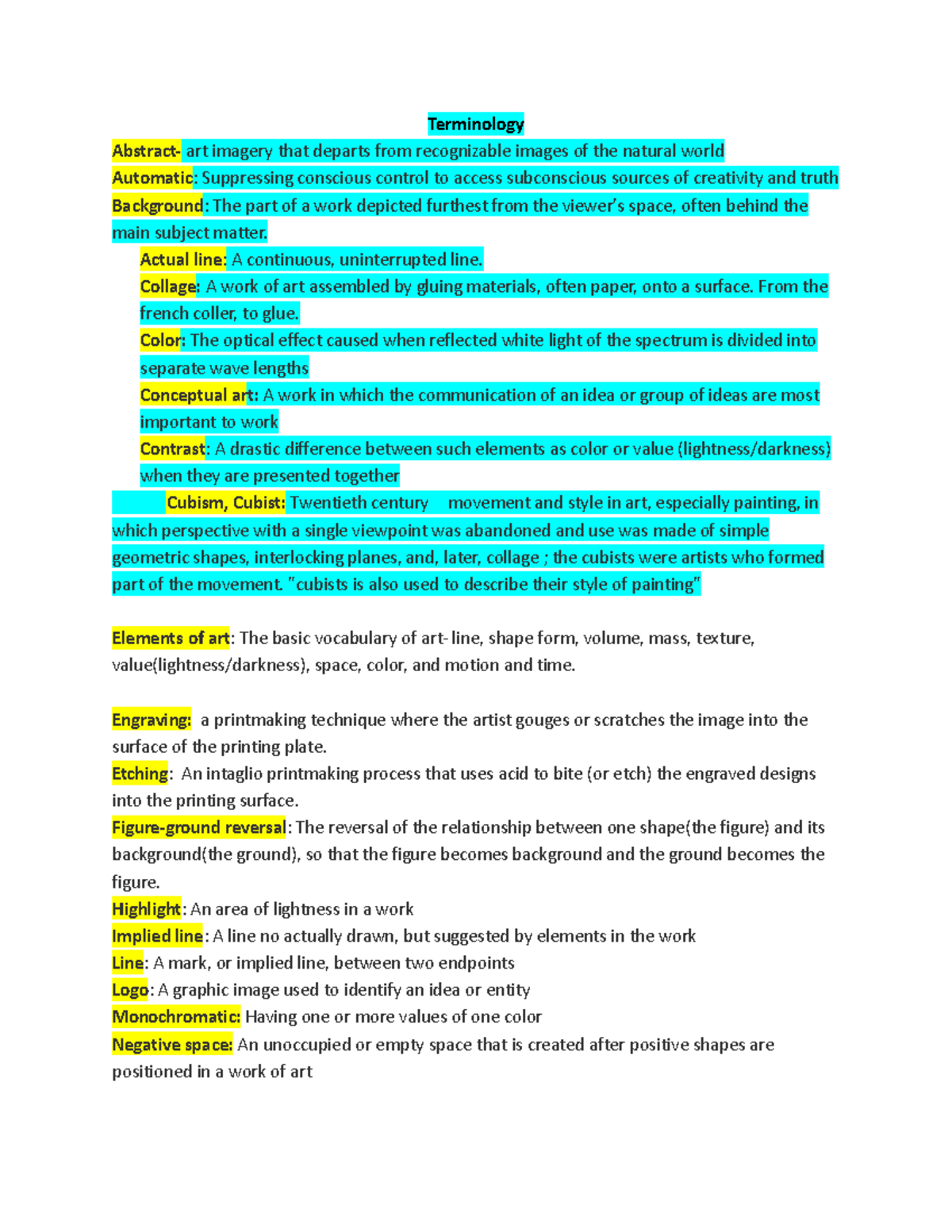 Untitled document (10) - Terminology Abstract- art imagery that departs ...