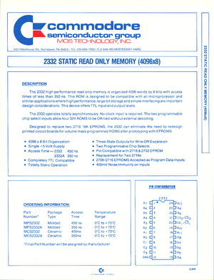 Mos 6526 cia preliminary mar 1981 - commodore semiconductor group INIM ...