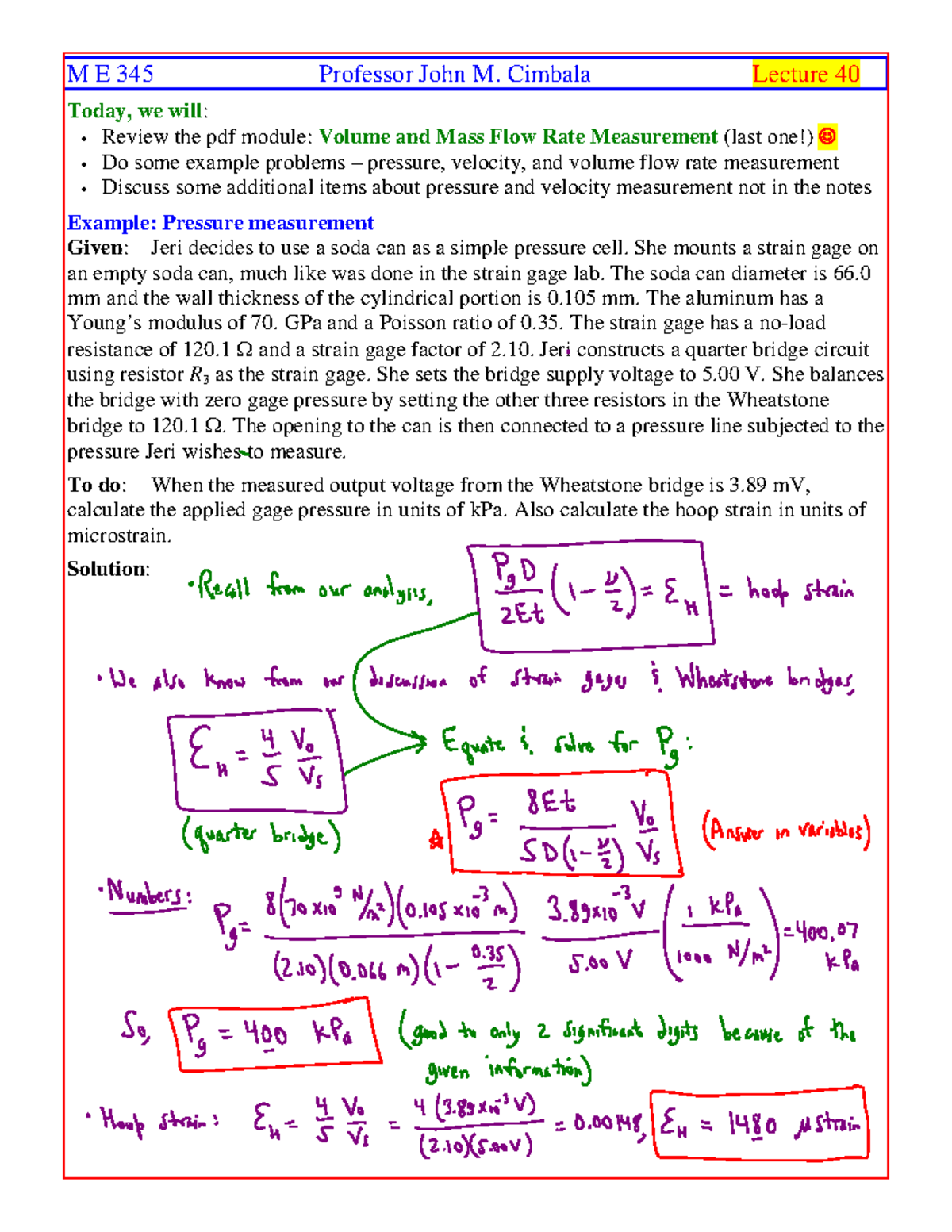 ME345 Lecture 40 - knsakjfl.sed - M E 345 Professor John M. Cimbala ...