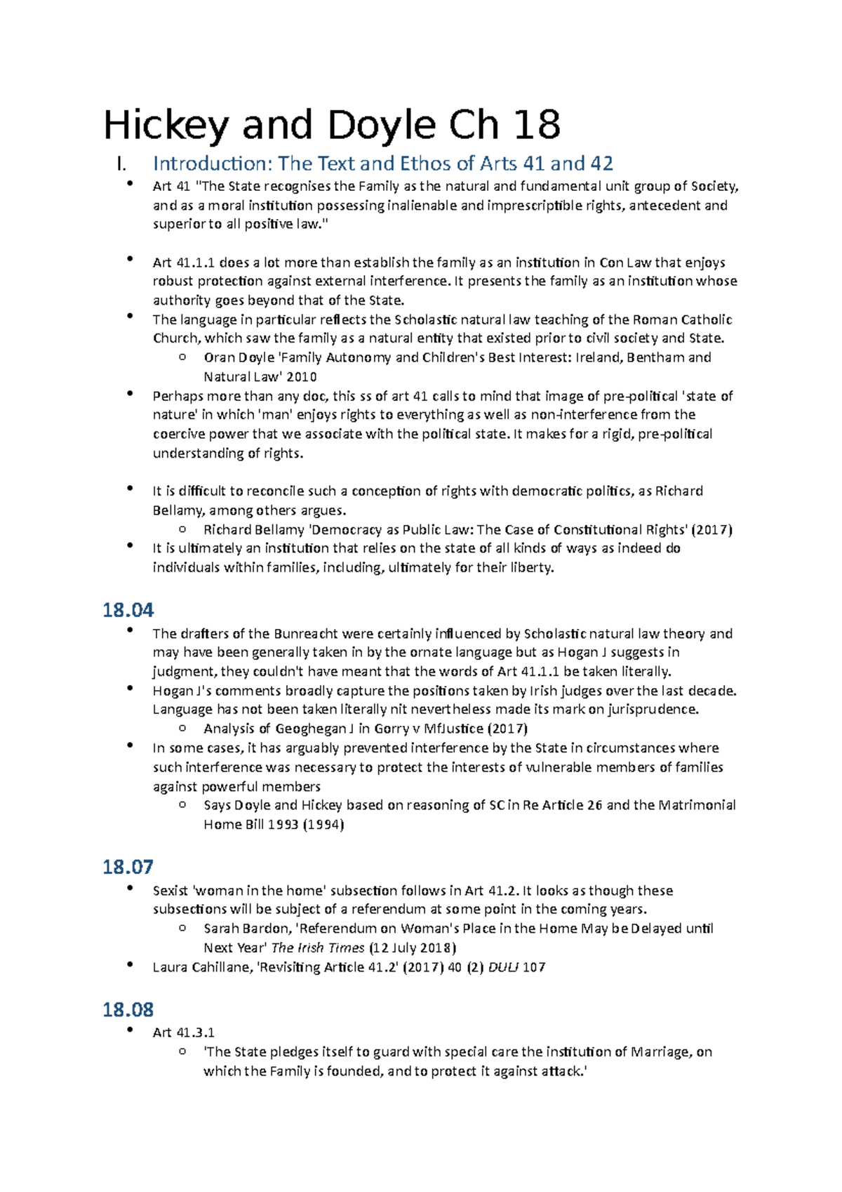 Hickey and Doyle Ch 18 - Introduction: The Text and Ethos of Arts 41 ...