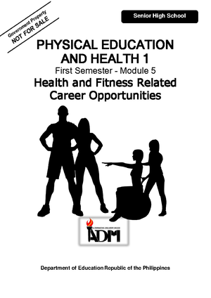 PE-AND- Health-11- Module-1-1 - Physical Education and Health Quarter 1 – Module 1: Health - Studocu