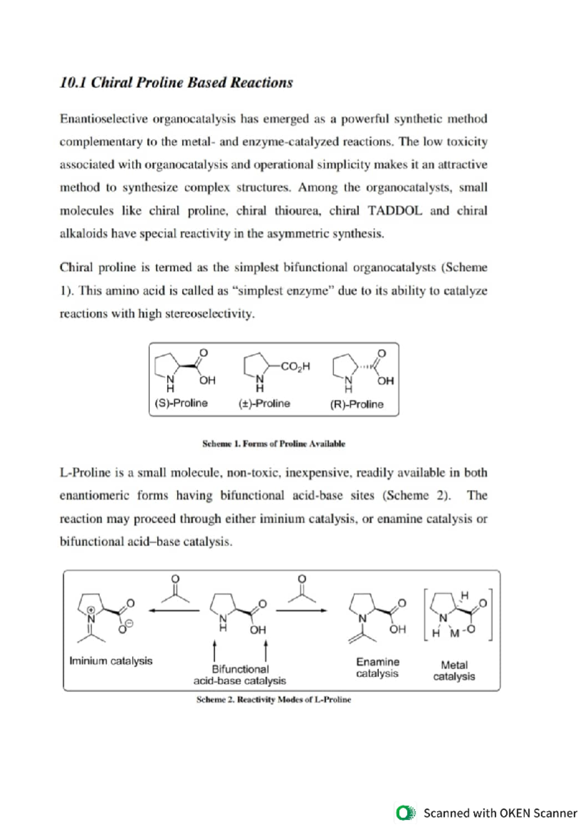 Chemistry 32 - Chiral Proline Based Reactions, Intermolecular Aldol ...